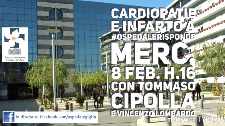 A #ospedalerisponde mercoledì 8 si parla di infarto col dr. Cipolla ...